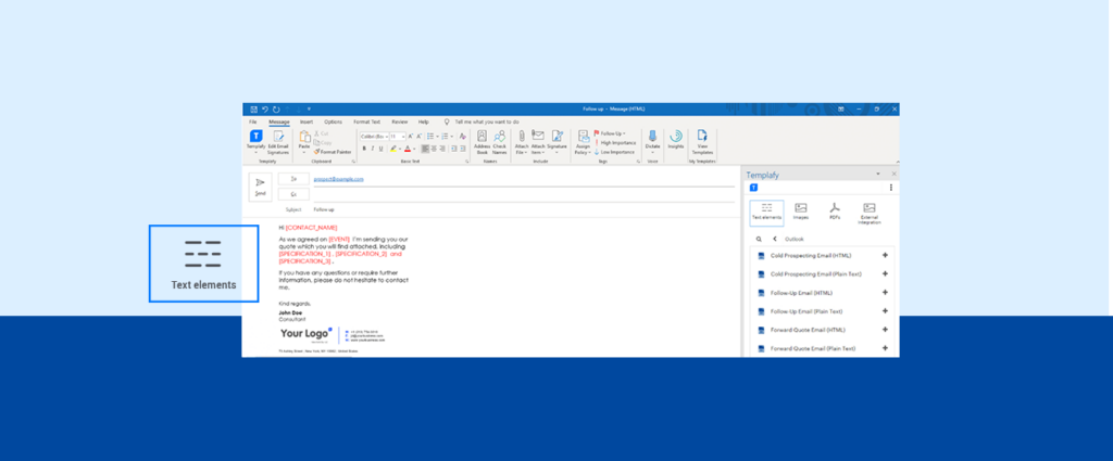 Dynamic text elements - Templafy - Templafy