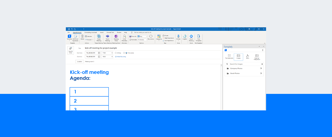 The Templafy Library In Outlook Calendar Templafy