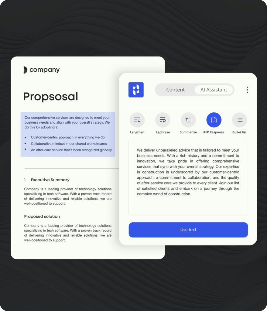 RFP automation software - Templafy
