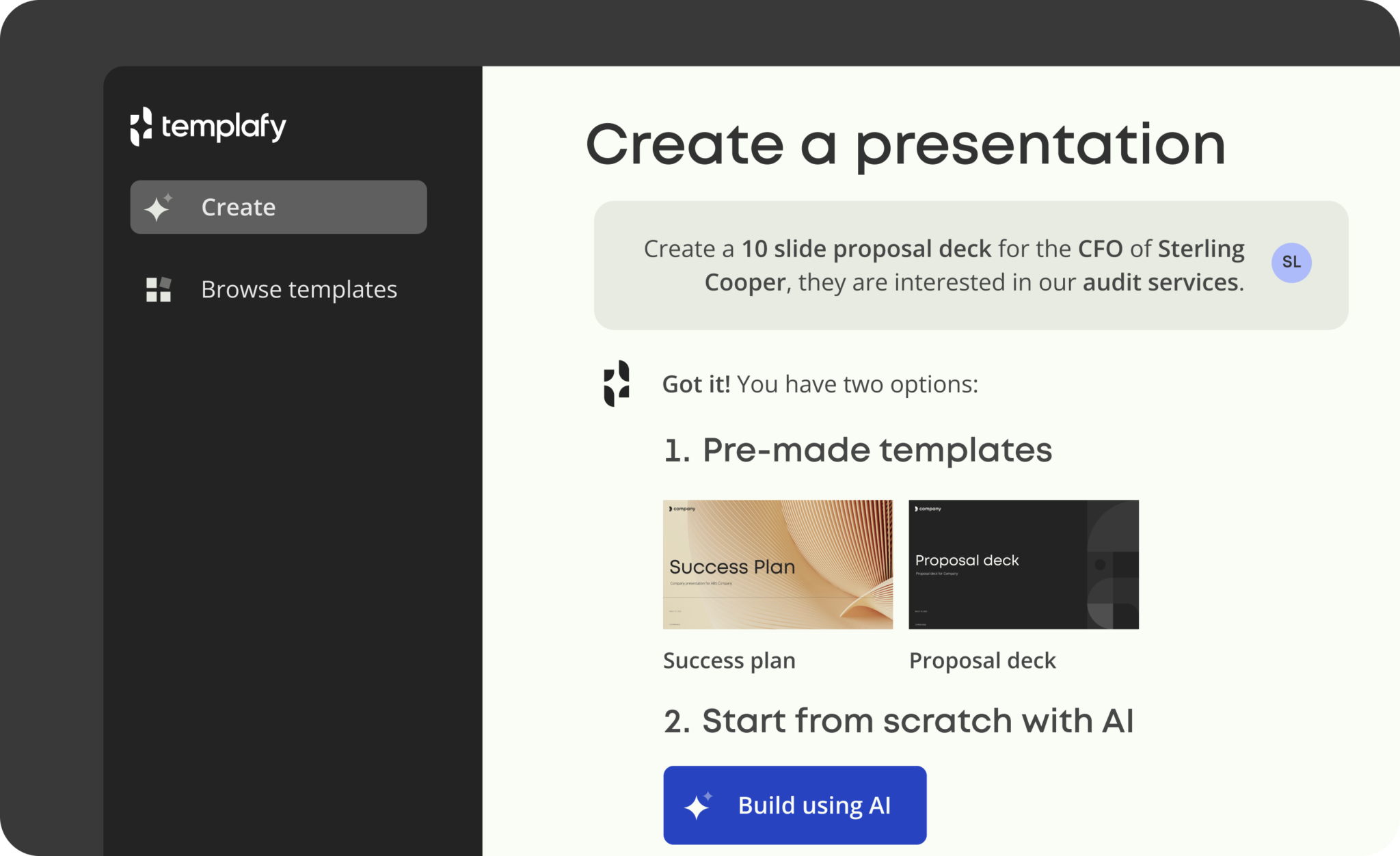 Create presentations in minutes with Templafy’s AI presentation maker ...