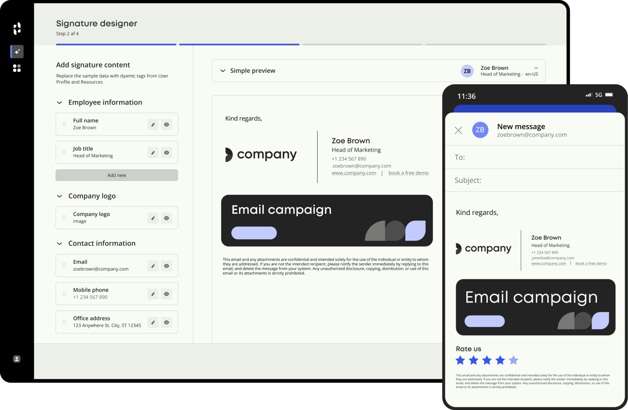 Email signature management - Templafy